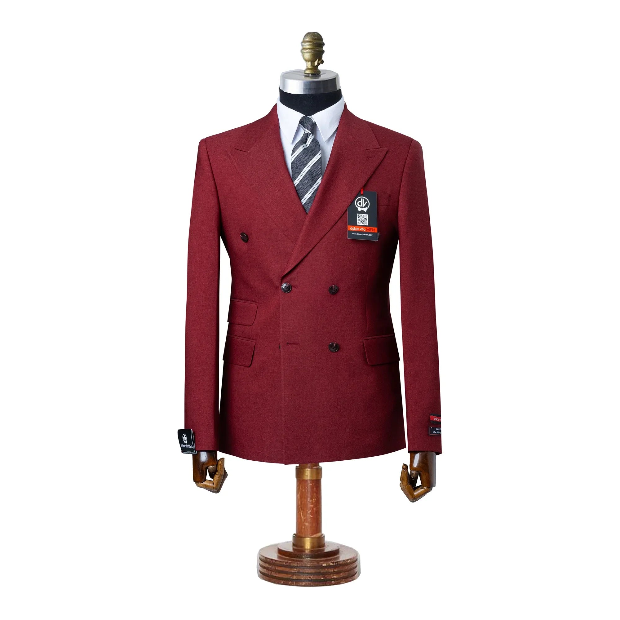 Dutch | Burgundy Double-Breasted 2-Piece Tailored-Fit Suit – VANITY HARVEST