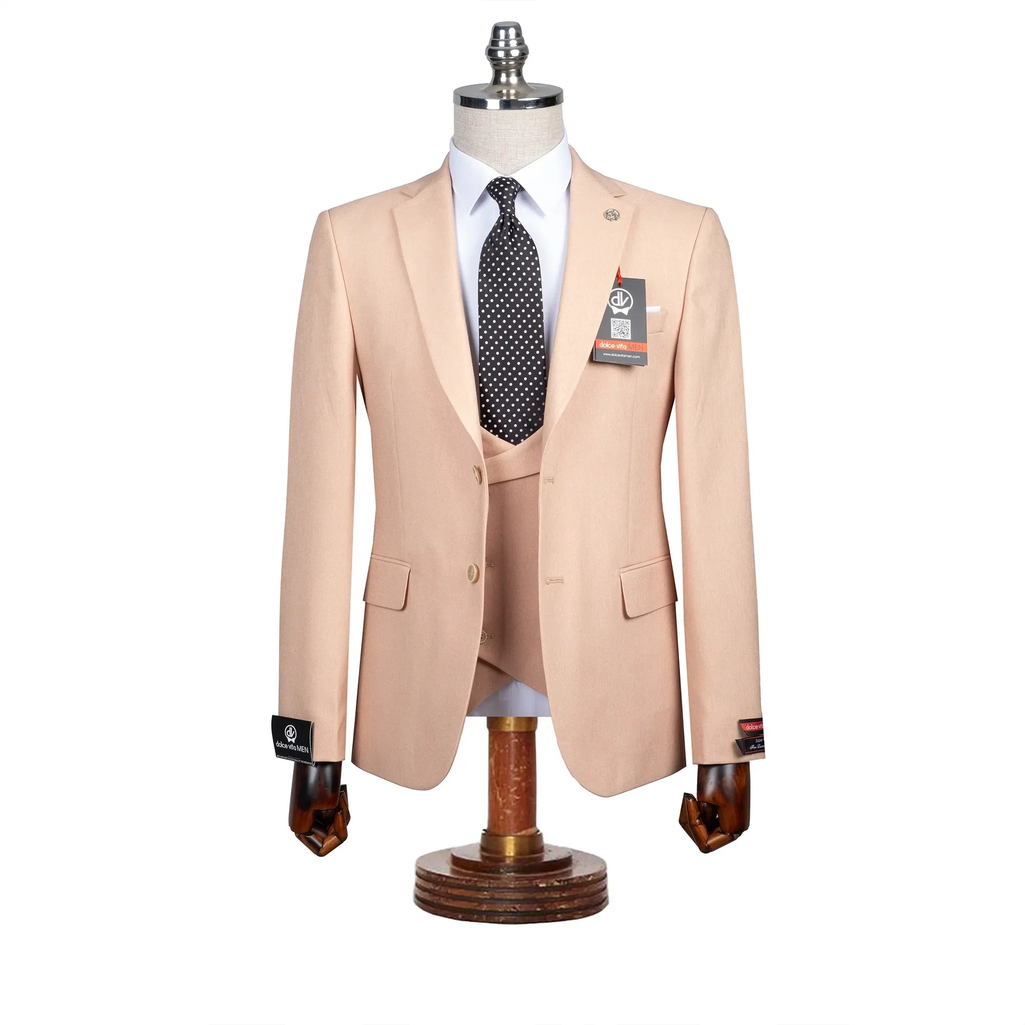 Maximo | Beige Twill 3-Piece Tailored-Fit suit – VANITY HARVEST